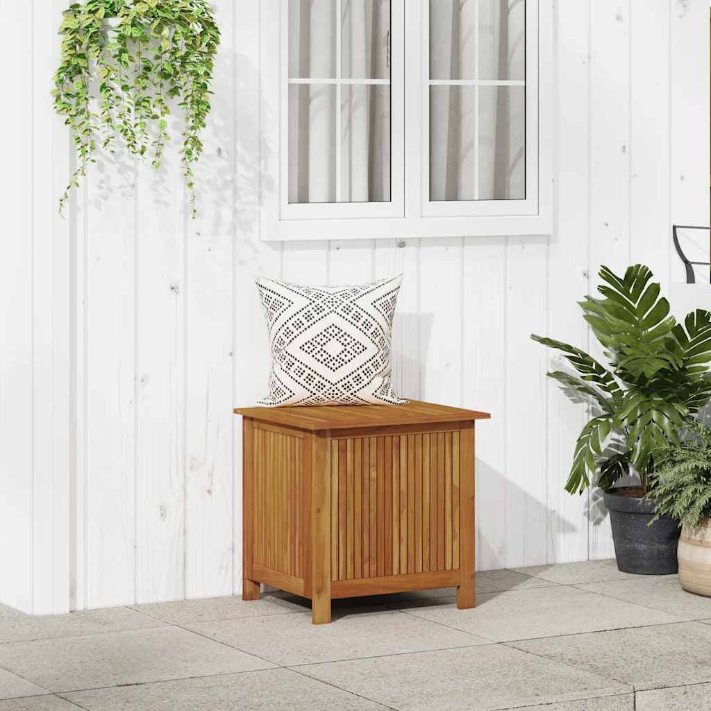 vidaXL Backyard Furniture: Solid Acacia Wood Outdoor Storage Trunk ...