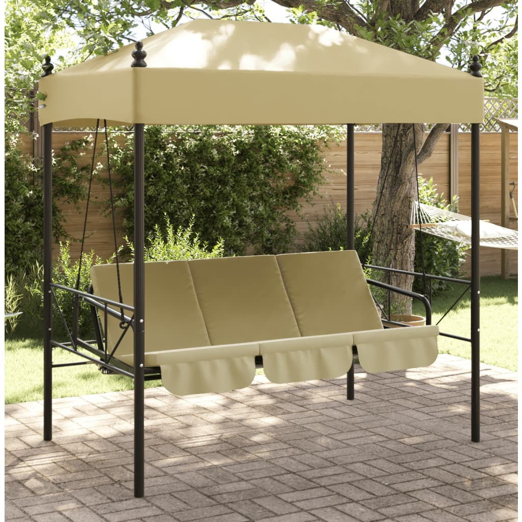 vidaXL Patio Swing Bench with Canopy Seating Furniture Outdoor Garden ...