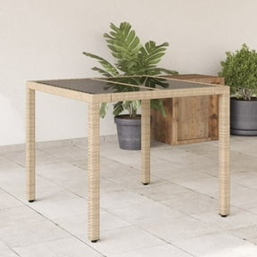 WestinTrends Playa 31.5" Square Outdoor Plastic Resin Patio Dining ...