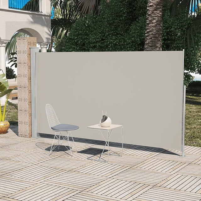 vidaXL Patio Terrace Side Awning 63"x118" Cream Color, 40810 - Walmart ...