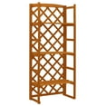 vidaXL Plant Rack Plant Stand with Trellis Flower Pot Stand Solid ...