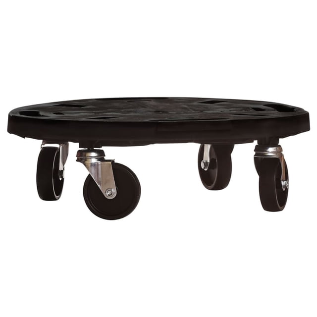 vidaXL Plant Trolley with Wheels Diameter 15.7" Black 606.3 lb ...