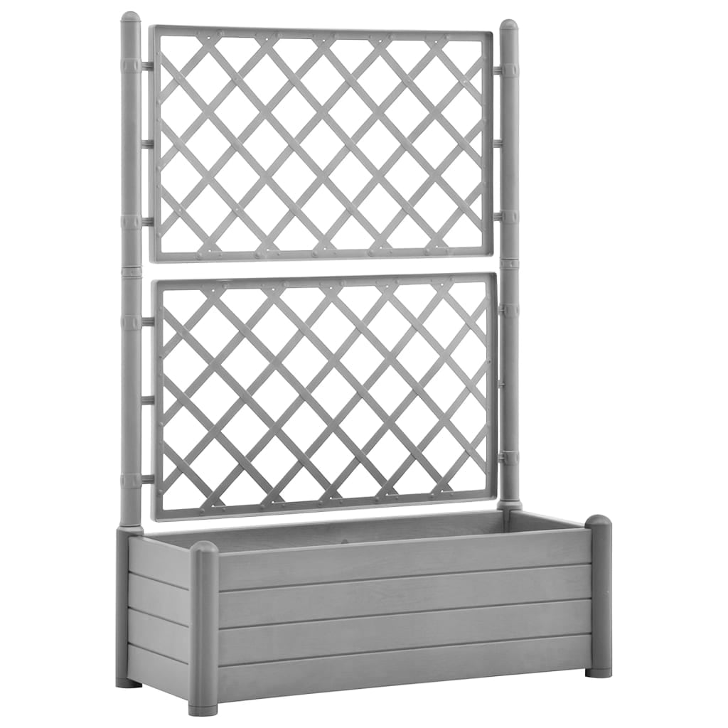 vidaXL Planter Flower Box Trellis Raised Bed Outdoor Planter ...