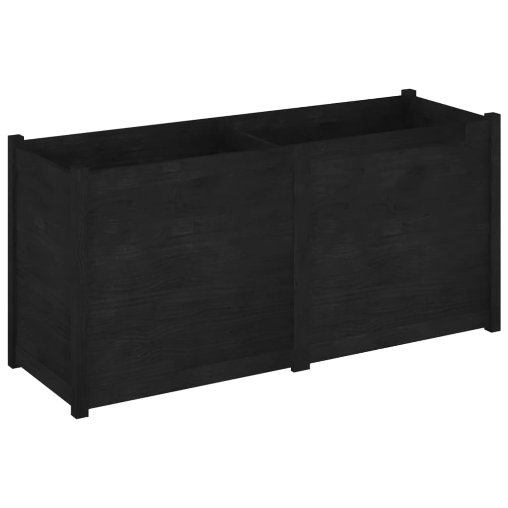 vidaXL Planter Patio Outdoor Raised Garden Bed Flower Box Solid Wood ...