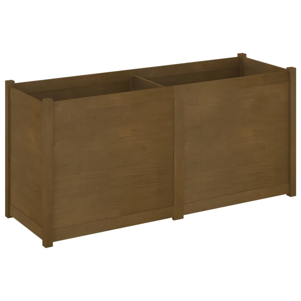 vidaXL Planter Patio Outdoor Raised Garden Bed Flower Box Solid Wood ...