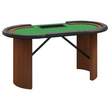 SKYSHALO 8 Player Oval Foldable Poker Table Casino Blackjack Texa ...