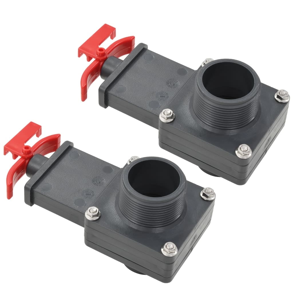 vidaXL Pool Gate Valve 2 pcs 1.5" - Walmart.com