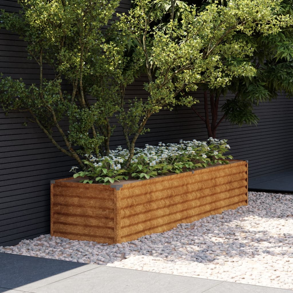 vidaXL Raised Garden Bed Outdoor Planter Box Stand Garden Pot Corten ...