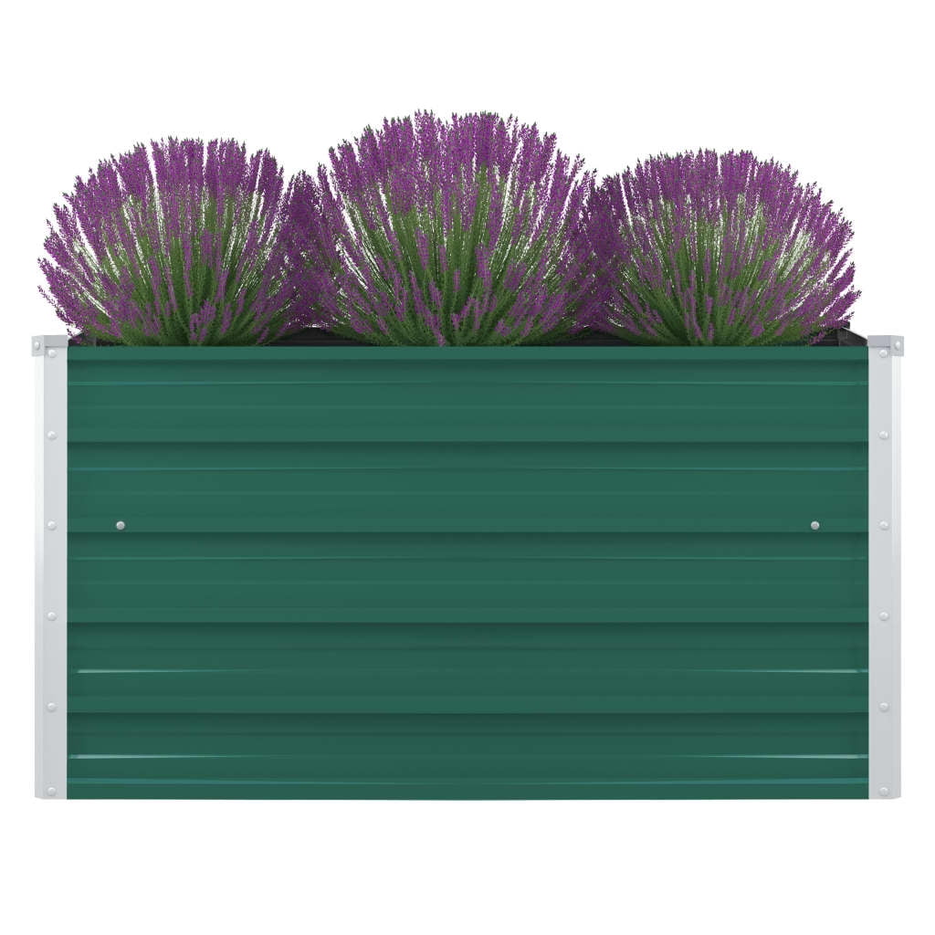 vidaXL Raised Garden Bed Patio Raised Flower Bed Galvanized Steel ...