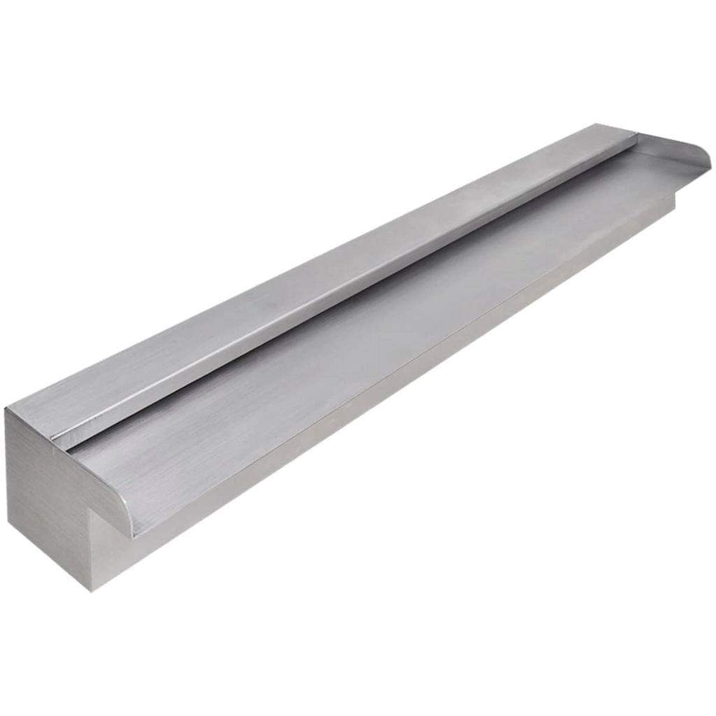 vidaXL Pool Fountain, Rectangular Waterfall, Stainless Steel, 35.4 ...