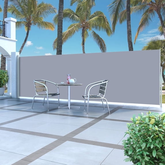 vidaXL Retractable Side Awning Folding Privacy Screen Outdoor Divider ...
