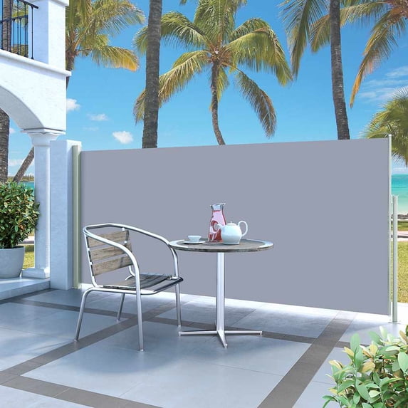 vidaXL Retractable Side Awning Folding Privacy Screen Outdoor Divider ...