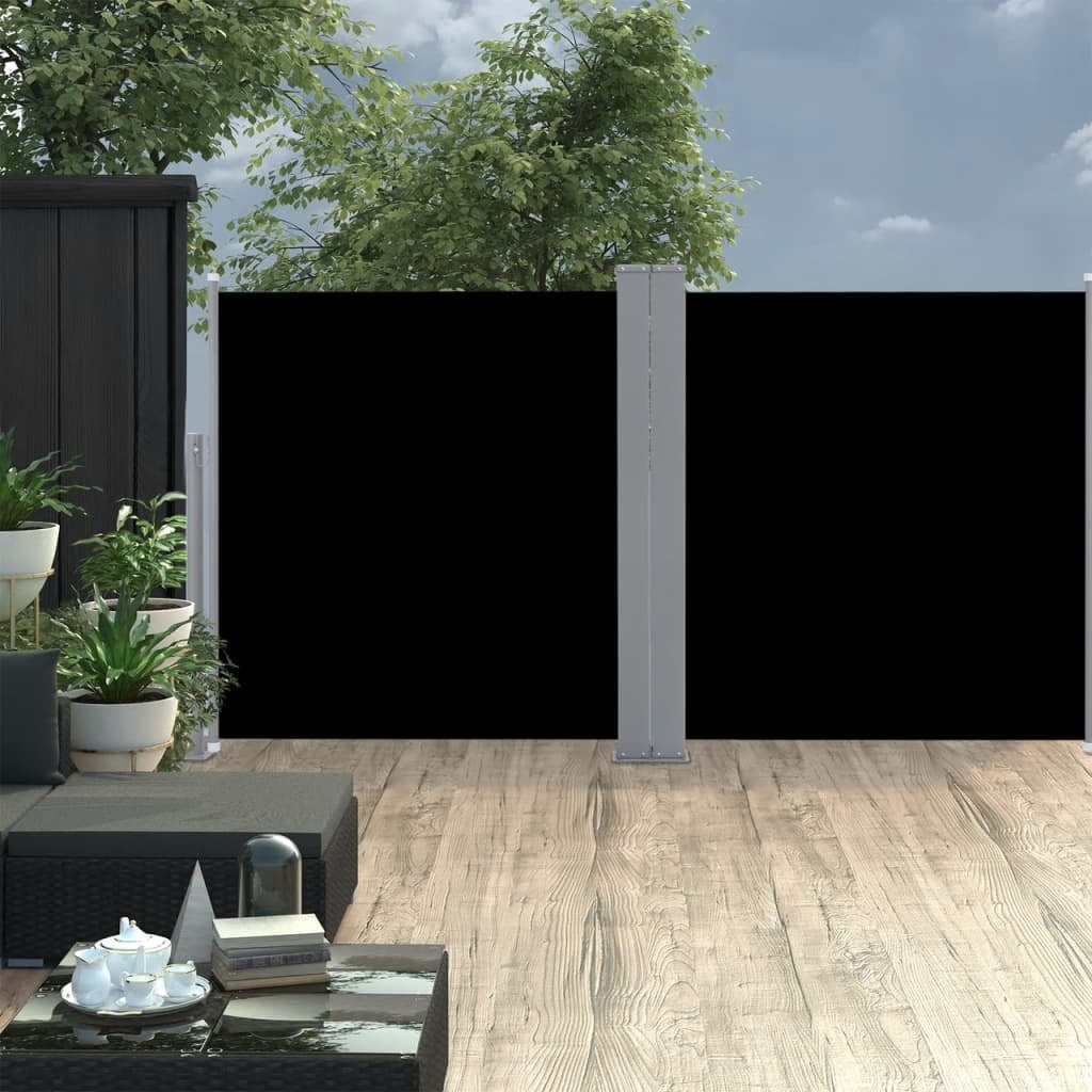 vidaXL Retractable Side Awning Folding Privacy Screen Outdoor Divider ...