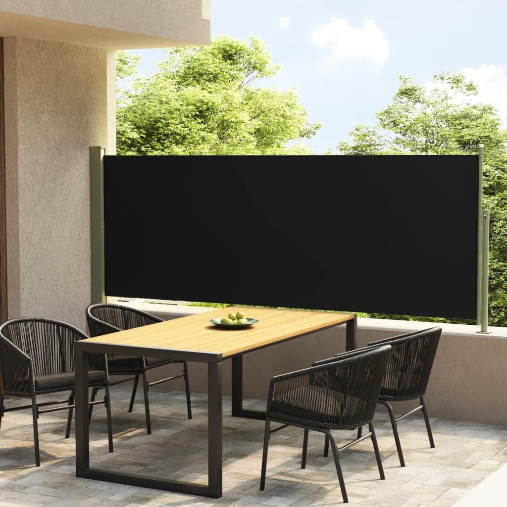 vidaXL Retractable Side Awning Folding Privacy Screen Outdoor Divider ...