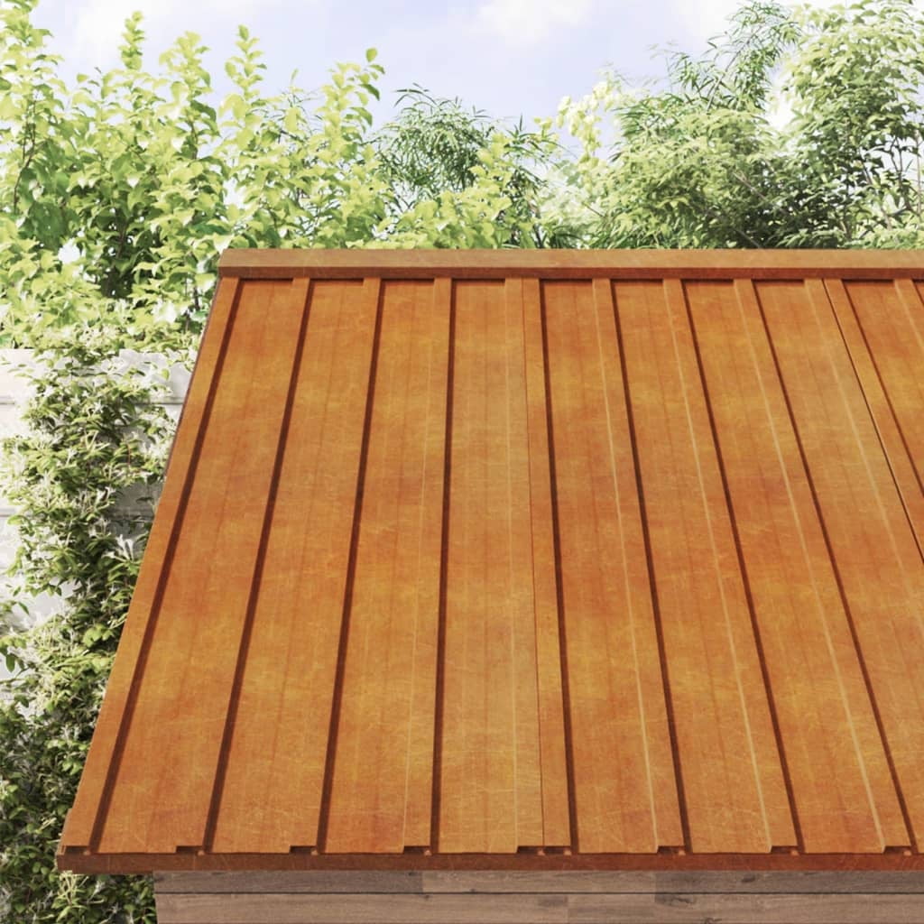 vidaXL Roof Panels Roofing Material Profile Sheet Sheds Rusty Corten ...