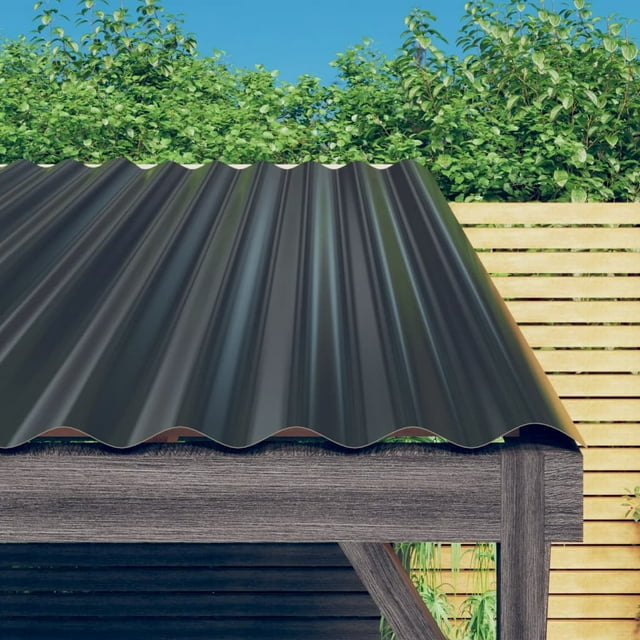 vidaXL Roof Panels Roofing Material Sheet Garage Sheds Powder-coated ...