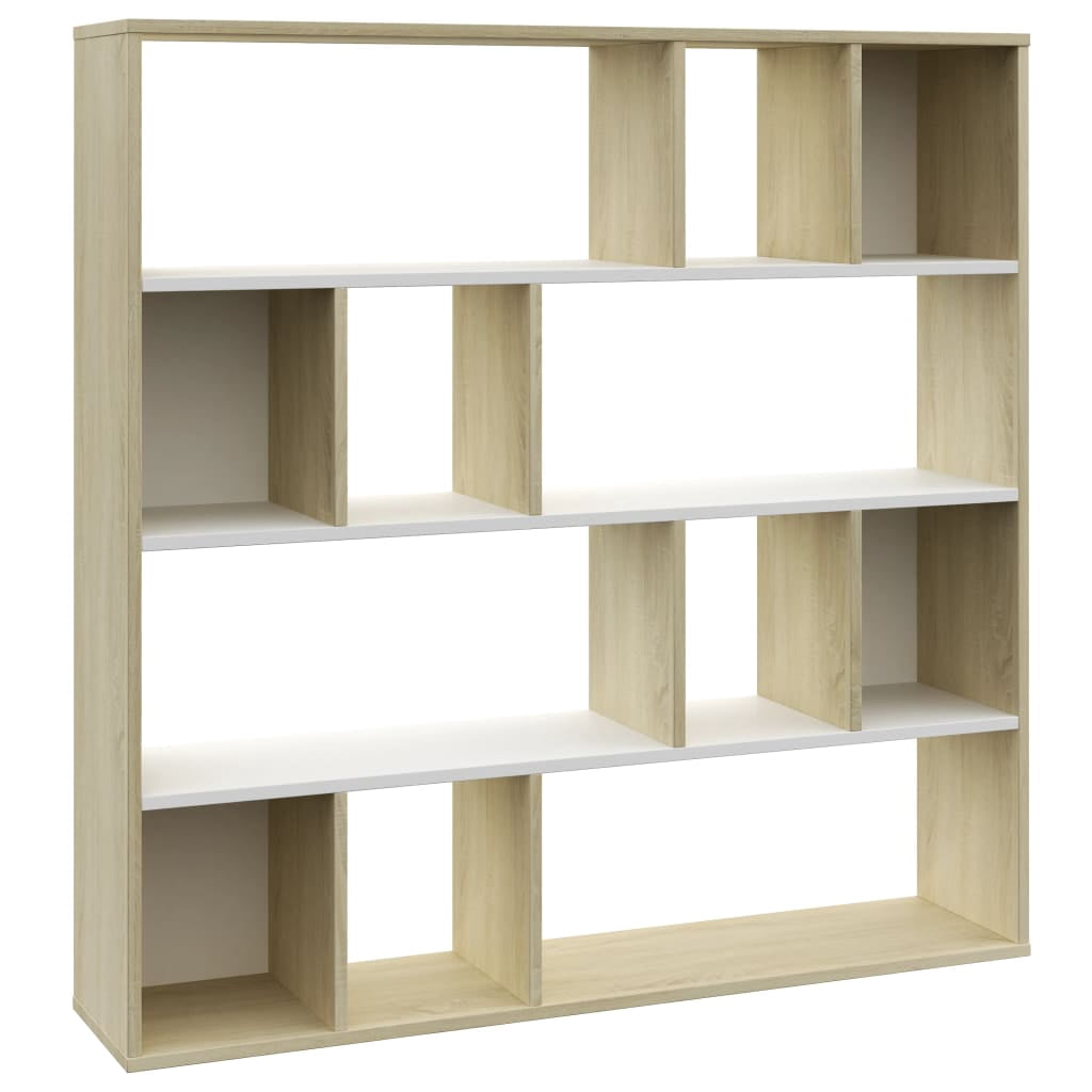vidaXL Room Divider/Book Cabinet Engineered Wood Standing Shelf Multi ...