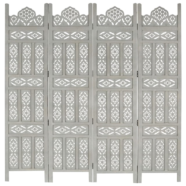 vidaXL Room Divider Folding Privacy Screen for Home Office Solid Wood ...