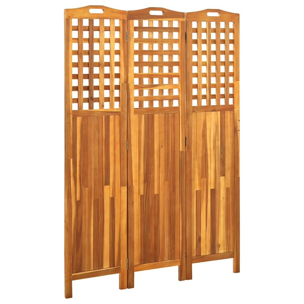 vidaXL Room Divider Freestanding Privacy Screen for Office Solid Wood ...
