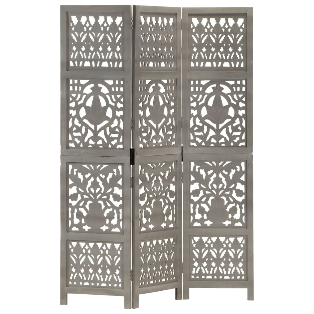 vidaXL Room Divider Hand Carved Room Divider Privacy Screen Solid Wood ...