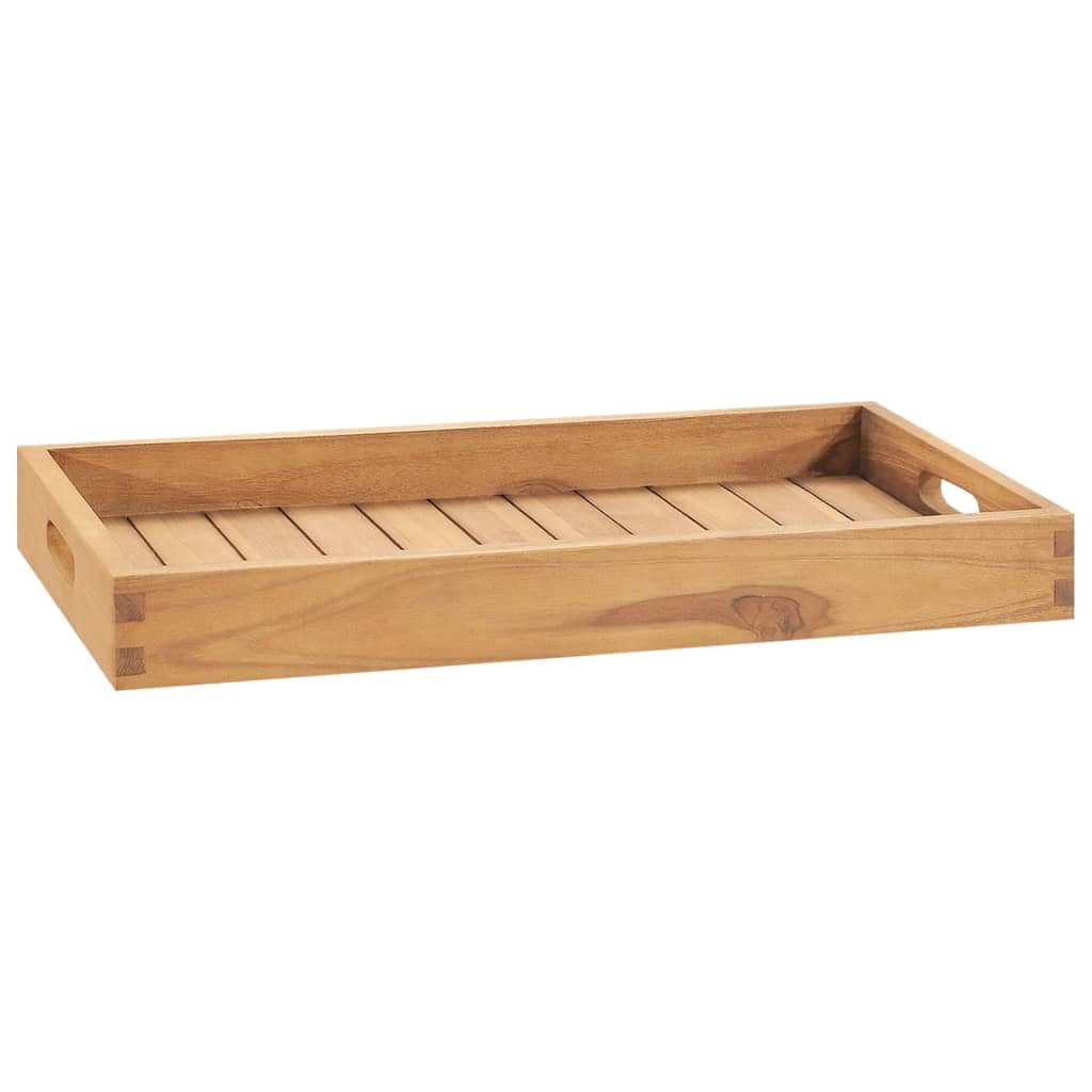 vidaXL Serving Tray Wooden Serving Plate with Raised Edges Solid Wood ...