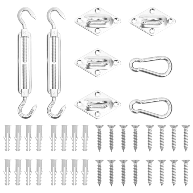 vidaXL Shade Sail Hardware Kit Sunshade Sail Installation Kit Stainless ...