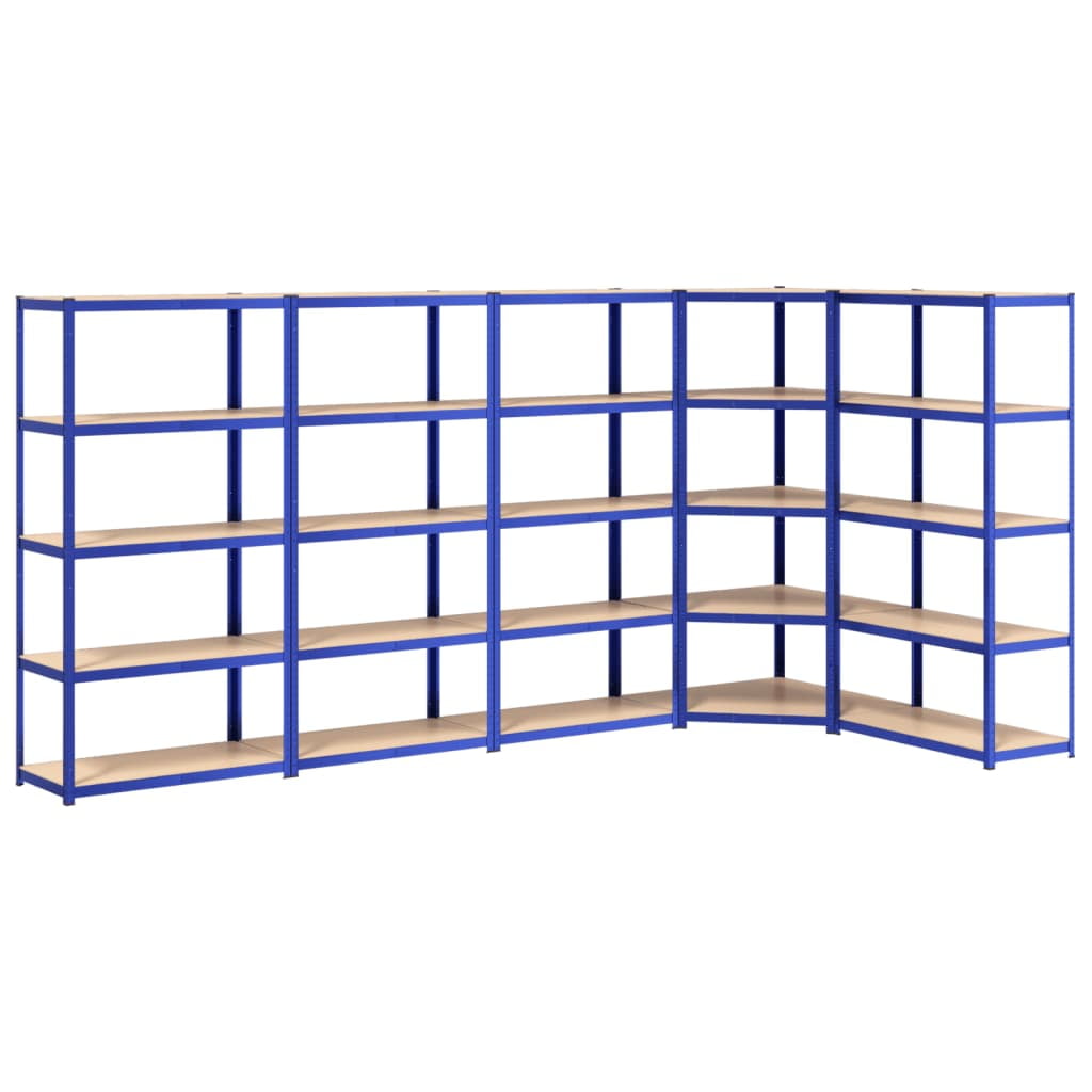 vidaXL Shelf Bookshelf Shelving Unit Rack 4-Layer Steel and Engineered ...