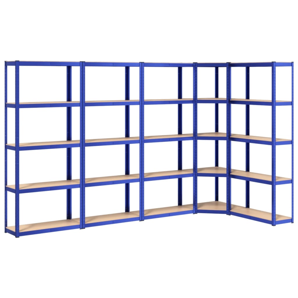 vidaXL Shelf Bookshelf Shelving Unit Rack 4-Layer Steel and Engineered ...