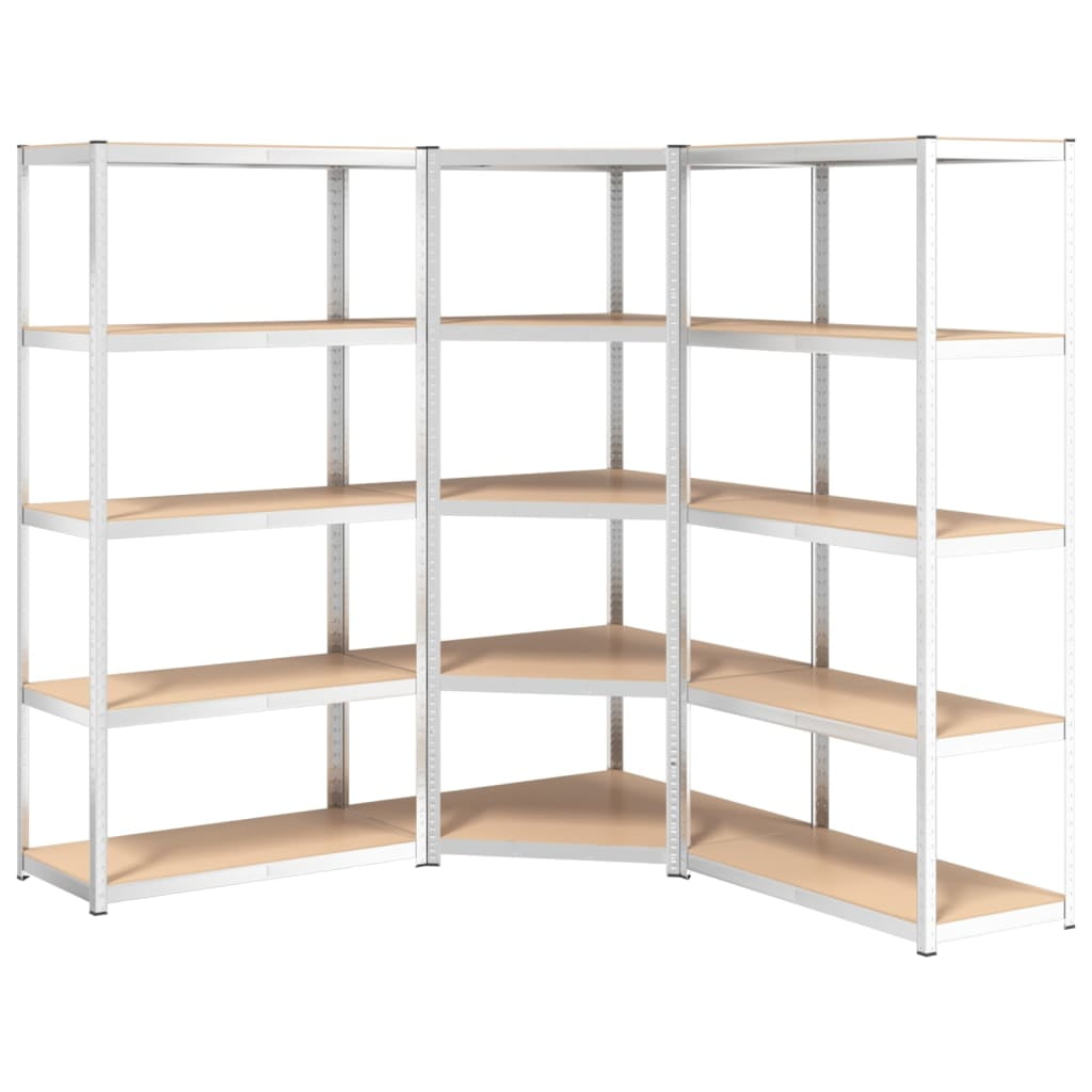 vidaXL Shelf Bookshelf Shelving Unit Rack 4-Layer Steel and Engineered ...