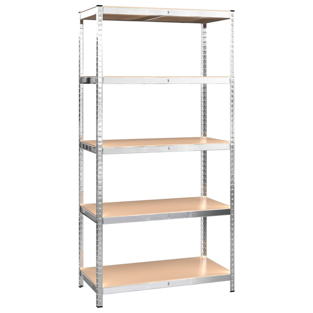 vidaXL Shelf Storage Bookshelf Shelving Unit 5-Layer Steel and ...