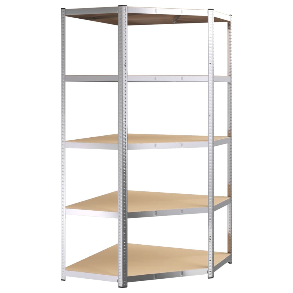 vidaXL Shelf Storage Bookshelf Shelving Unit 5-Layer Steel and ...