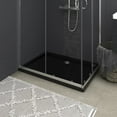 vidaXL Rectangular Shower Base Pan with Center Drain, High Gloss ABS ...