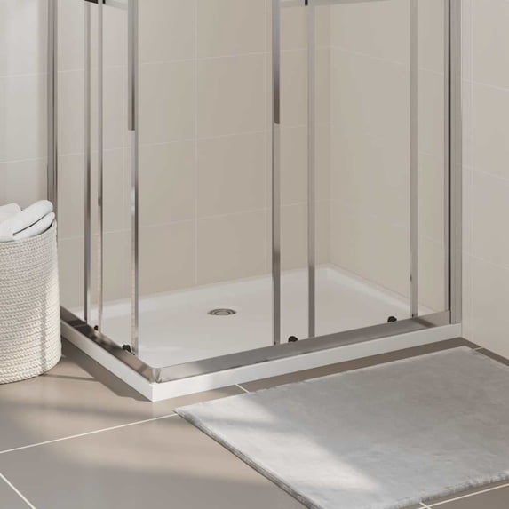 vidaXL Shower Base Pan with Center Drain Shower Tray Bath Pan ABS ...