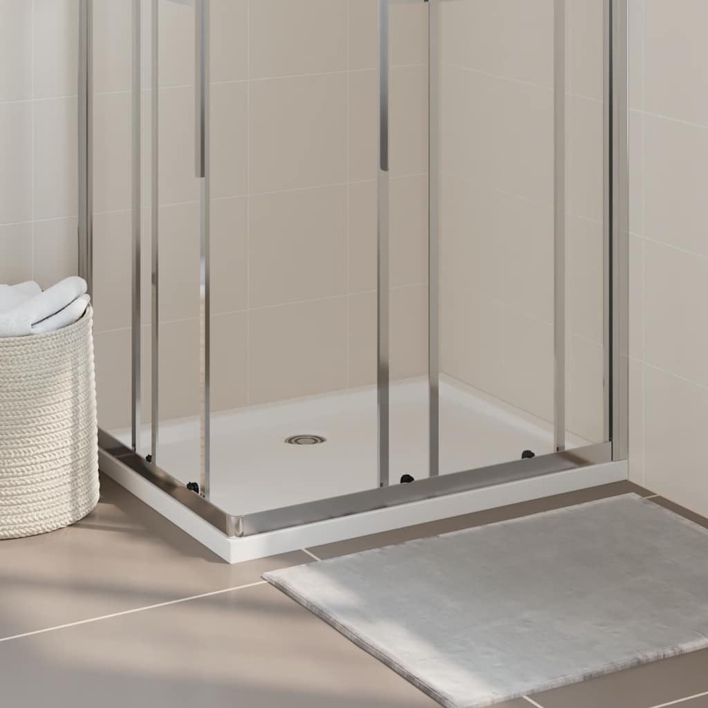 vidaXL Rectangular Shower Base Pan with Center Drain, Low Threshold ...