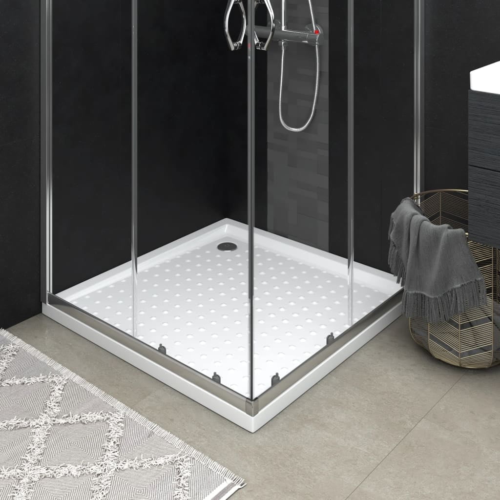 vidaXL Shower Base Tray with Dots Skid Resistant Shower Receptor White ...