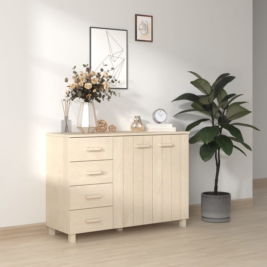 vidaXL Sideboard Buffet Console Cabinet for Kitchen HAMAR Solid Wood ...