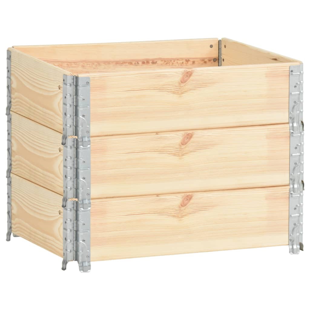 vidaXL Solid Wood Pine Pallet Collars Wooden Pallet Box Stacking Multi ...