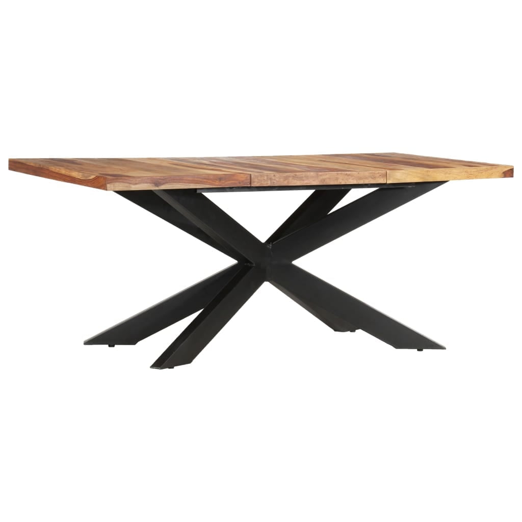 vidaXL Solid Wood Sheesham Dining Table Kitchen Desk Furniture Multi ...