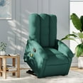vidaXL Stand up Massage Recliner Chair Dark Green Fabric - Walmart.com