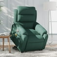 vidaXL Stand up Massage Recliner Chair Dark Green Velvet - Walmart.com