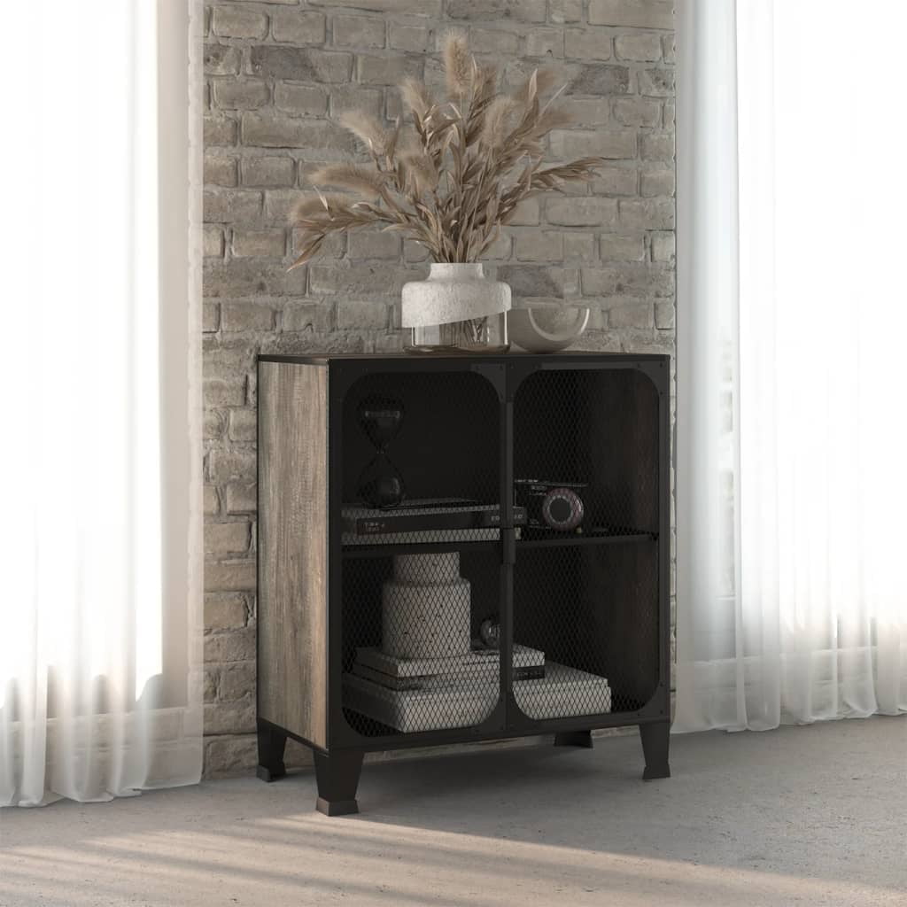 vidaXL Storage Cabinet File Cabinet with Doors for Living Room Metal ...