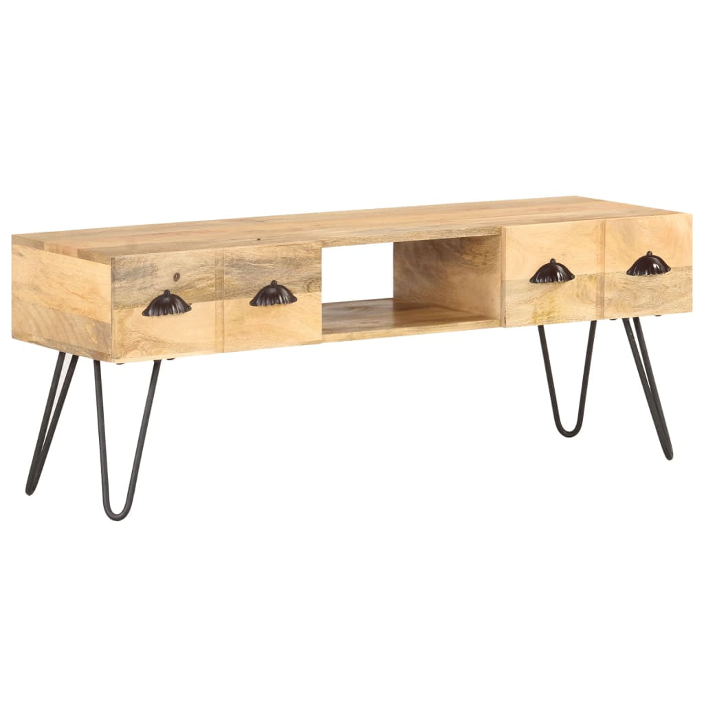 vidaXL TV Stand 47.2"x13.8"x17.7" Solid Wood Mango - Walmart.com