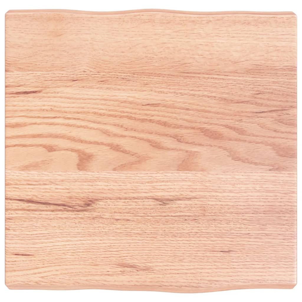 vidaXL Table Top Light Brown 15.7"x15.7"x(0.8"-1.6") Treated Solid Wood ...