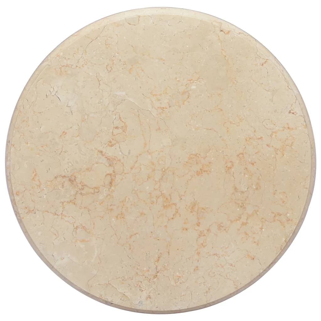 vidaXL Marble Dining Table Top, Round, Cream, Suitable for Indoor and ...