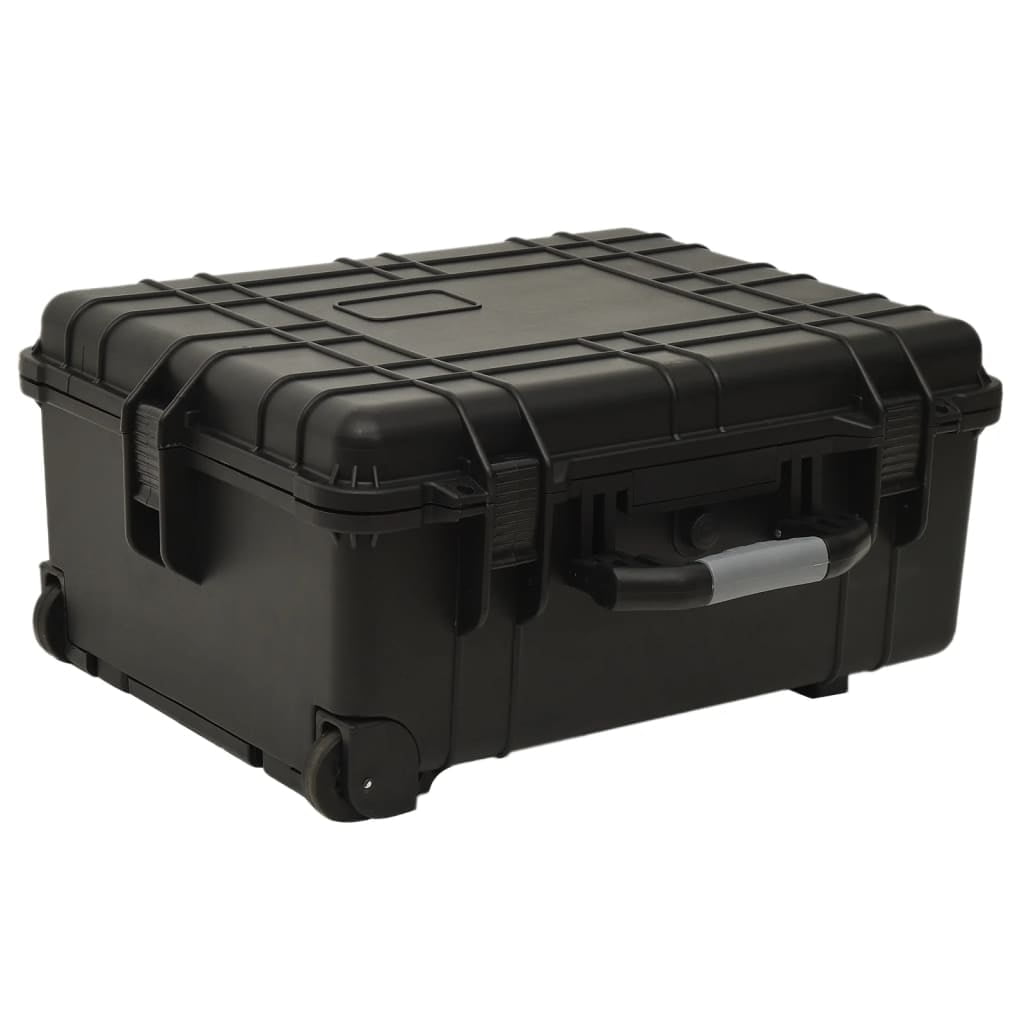 vidaXL Tool Box Lockable Storage Wheeled Flight Case for Travel Outing ...