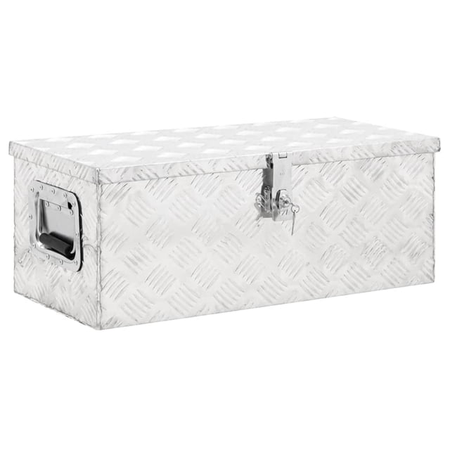 vidaXL Storage Box Silver 27.6"x12.2"x10.6" Aluminum - Walmart.com