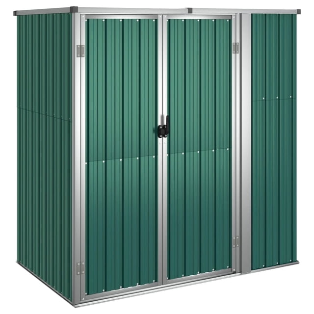 vidaXL Tool Shed Outdoor Storage Shed with Lockable Door Galvanized ...