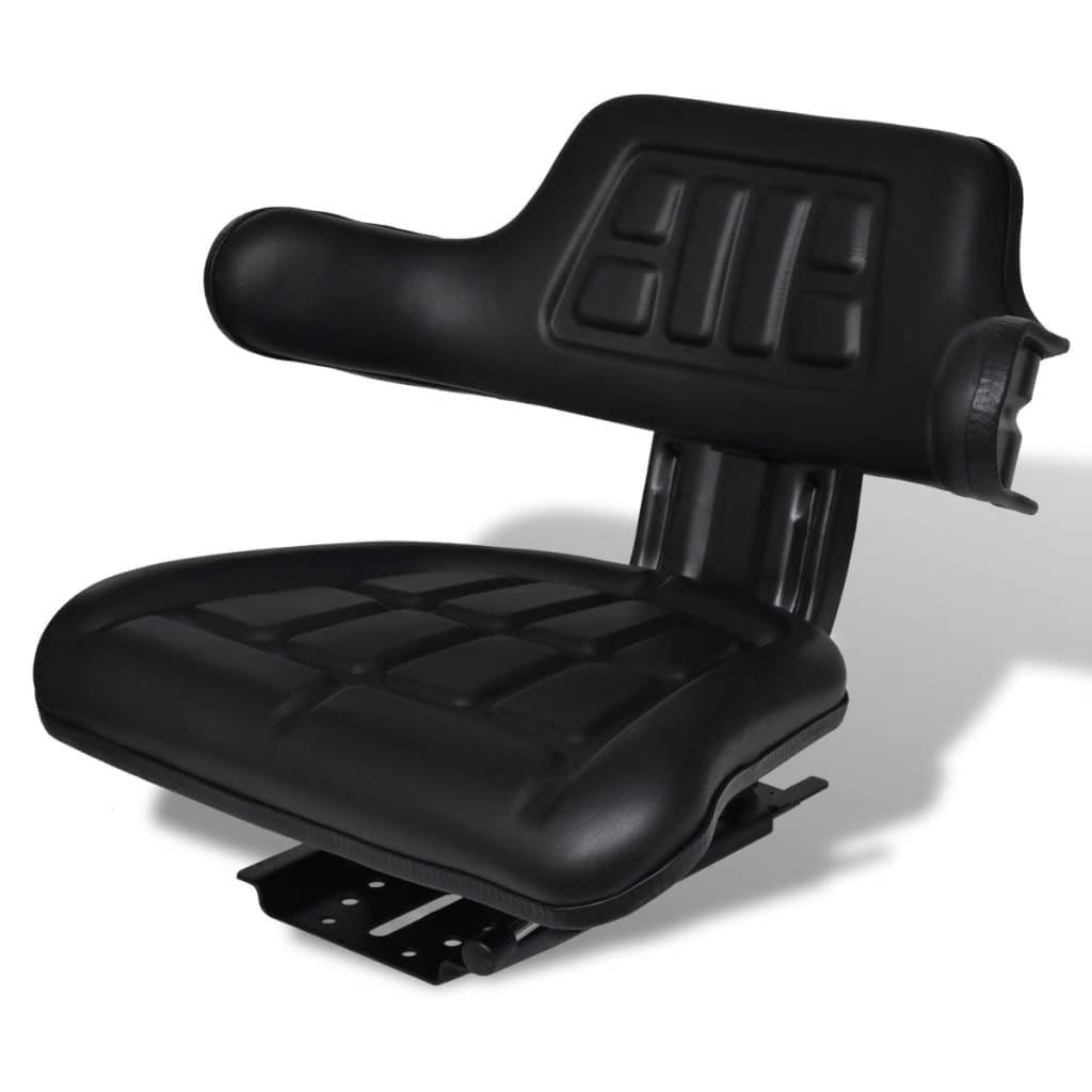 vidaXL Tractor Seat with Backrest Black - Walmart.com