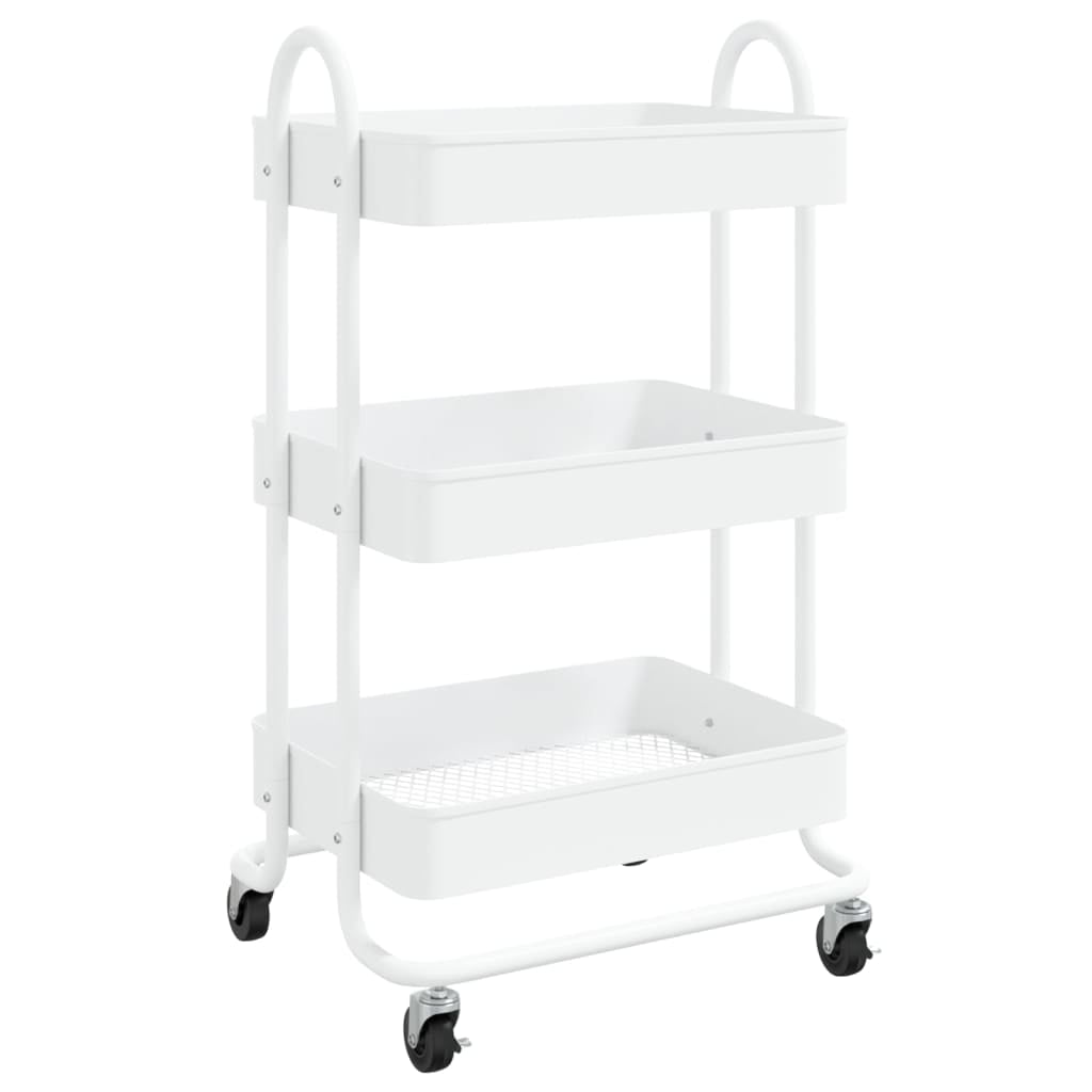 vidaXL Trolley 3-Tier Kitchen Trolley Kitchen Island Storage Utility ...