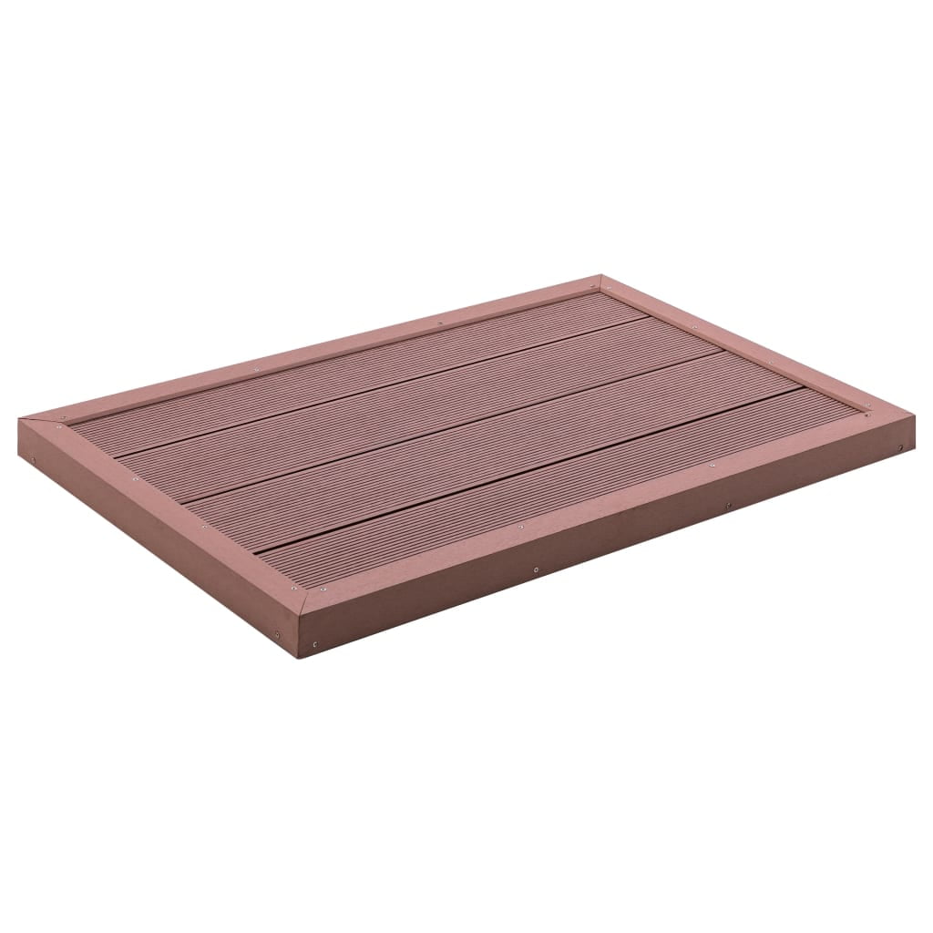 vidaXL WPC Floor Element WPC Board for Solar Shower Pool Ladder Anti ...